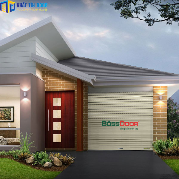 Cửa cuốn Đức Bossdoor BE55D nhôm khe thoáng giảm chấn